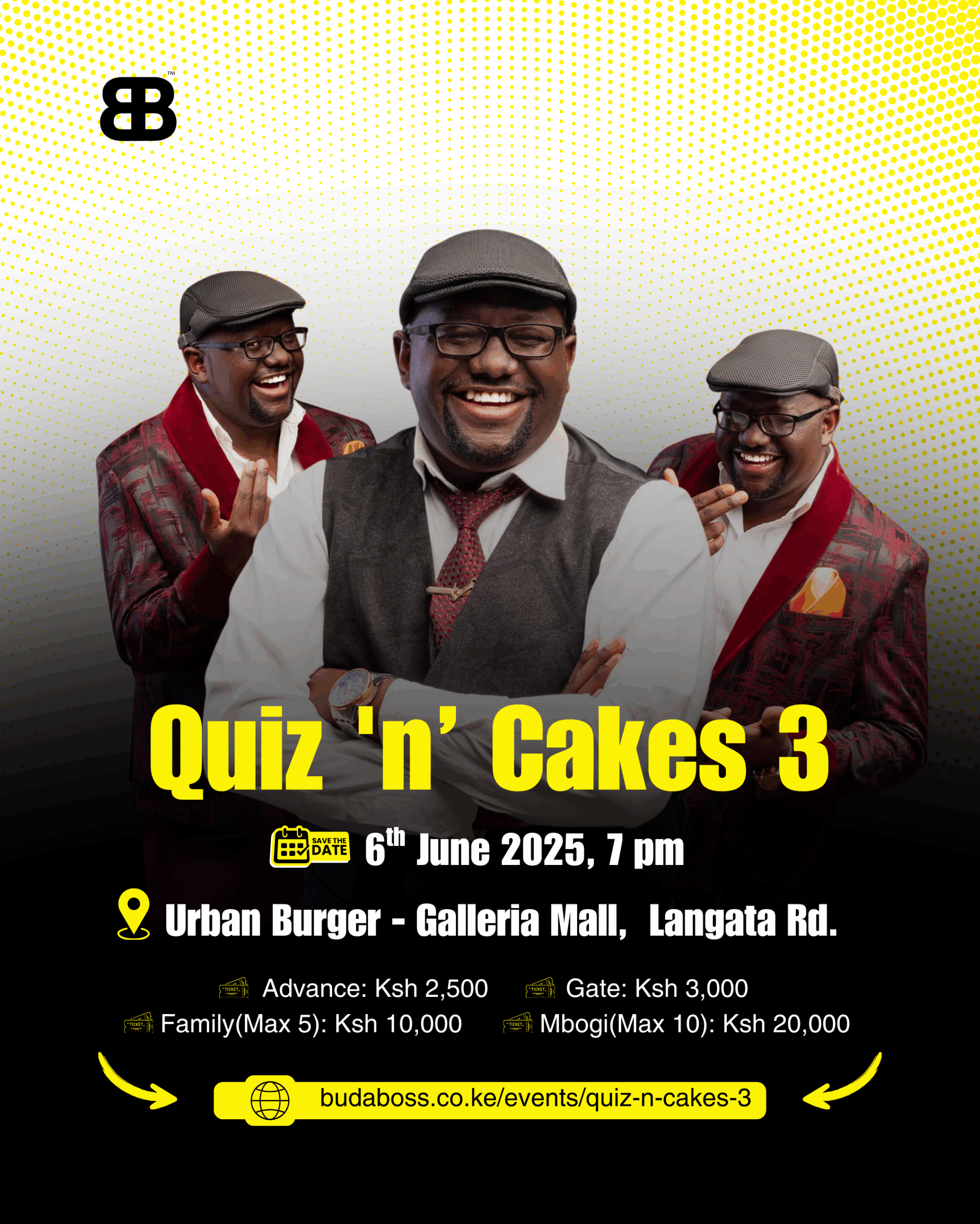 Quiz 'n' Cakes 3 tickets - BudaBoss